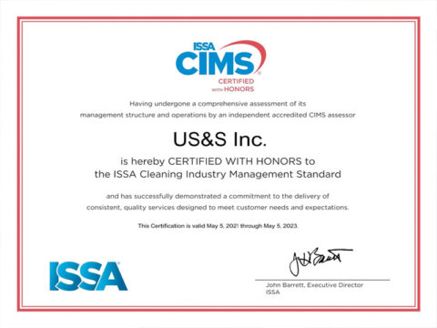 US&S Is CIMS Certified with Honors - US&S Inc.